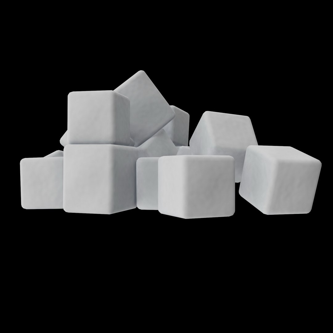 3D realistic ice cubes model - TurboSquid 1152715