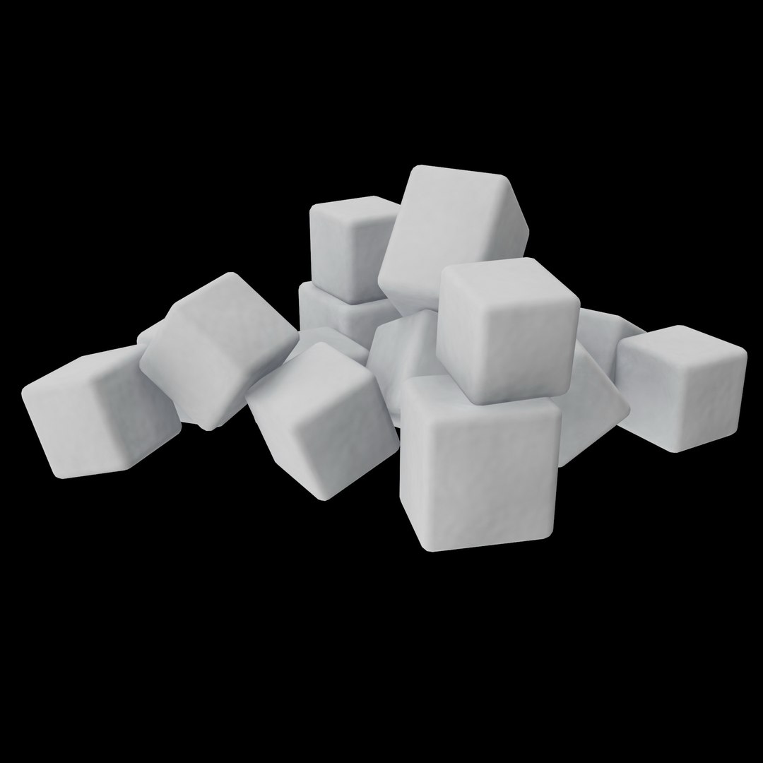 3D realistic ice cubes model - TurboSquid 1152715