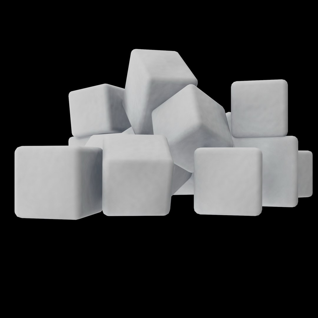 3D realistic ice cubes model - TurboSquid 1152715