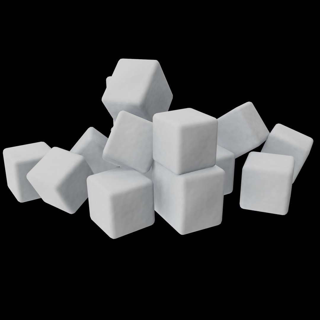 3D realistic ice cubes model - TurboSquid 1152715