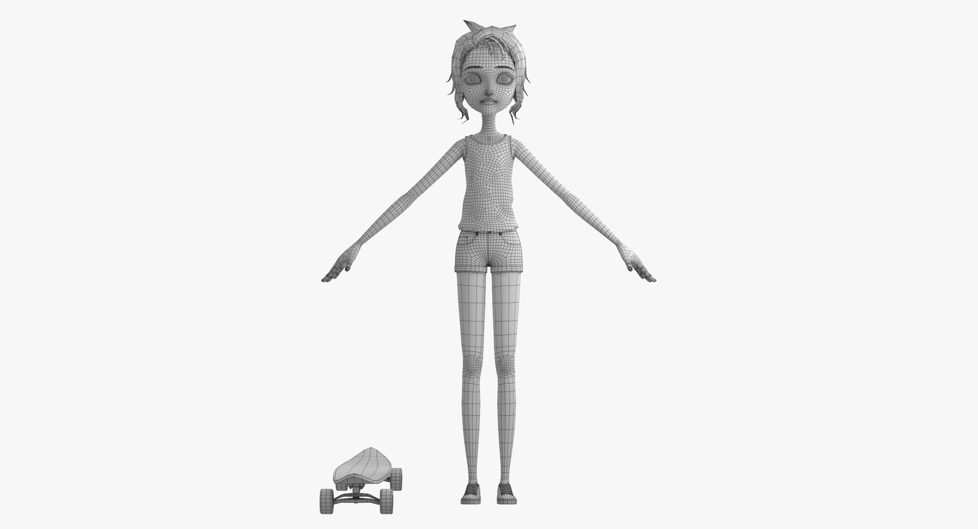 Cartoon Girl Rigged 3d 모델 Turbosquid 1214028