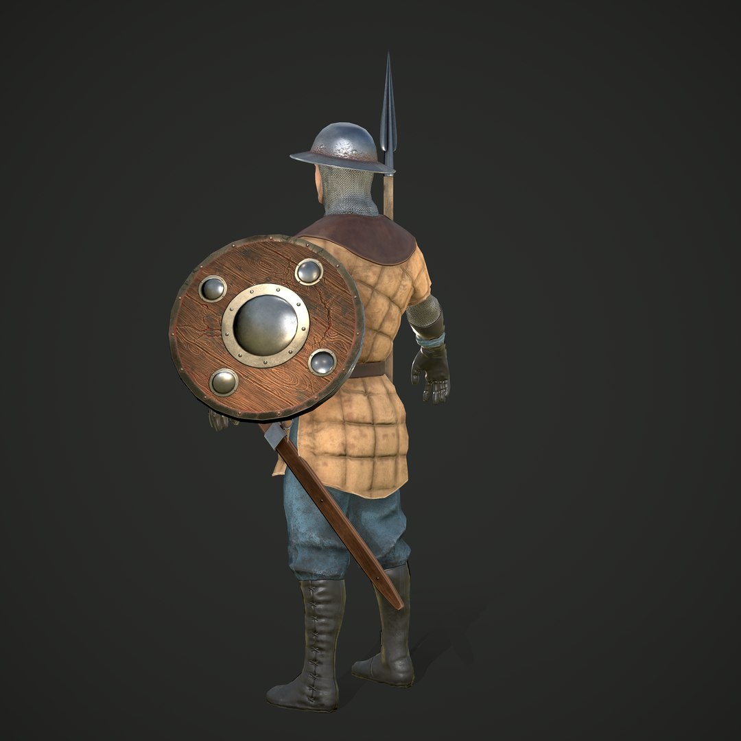 Spearman Medieval 3D Model - TurboSquid 1750519