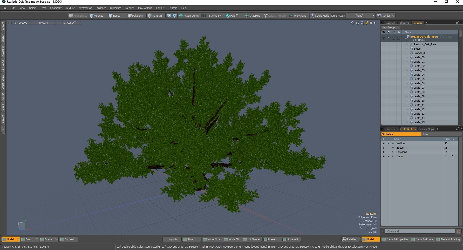 Realistic Oak Tree 3D - TurboSquid 2207188