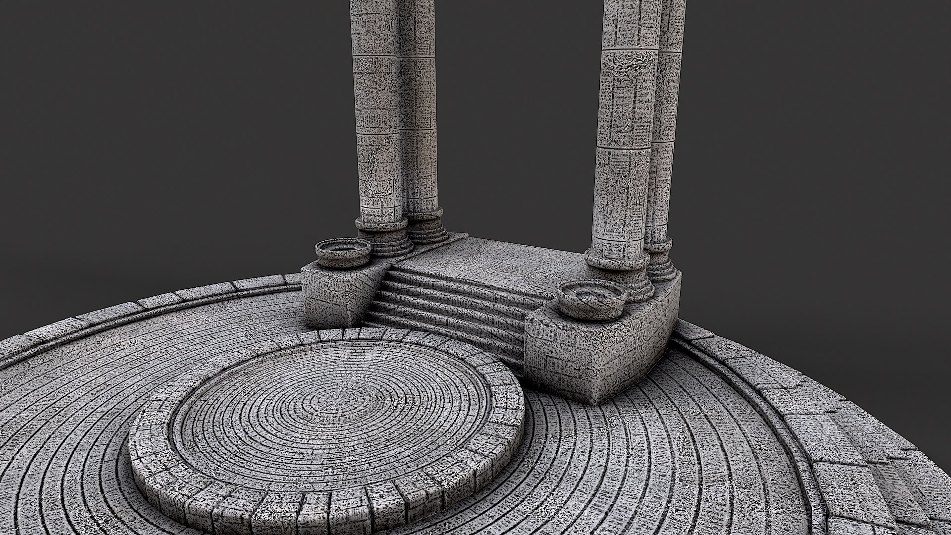 3D Ancient Circular Stone Platform Altar 2 - TurboSquid 2360022