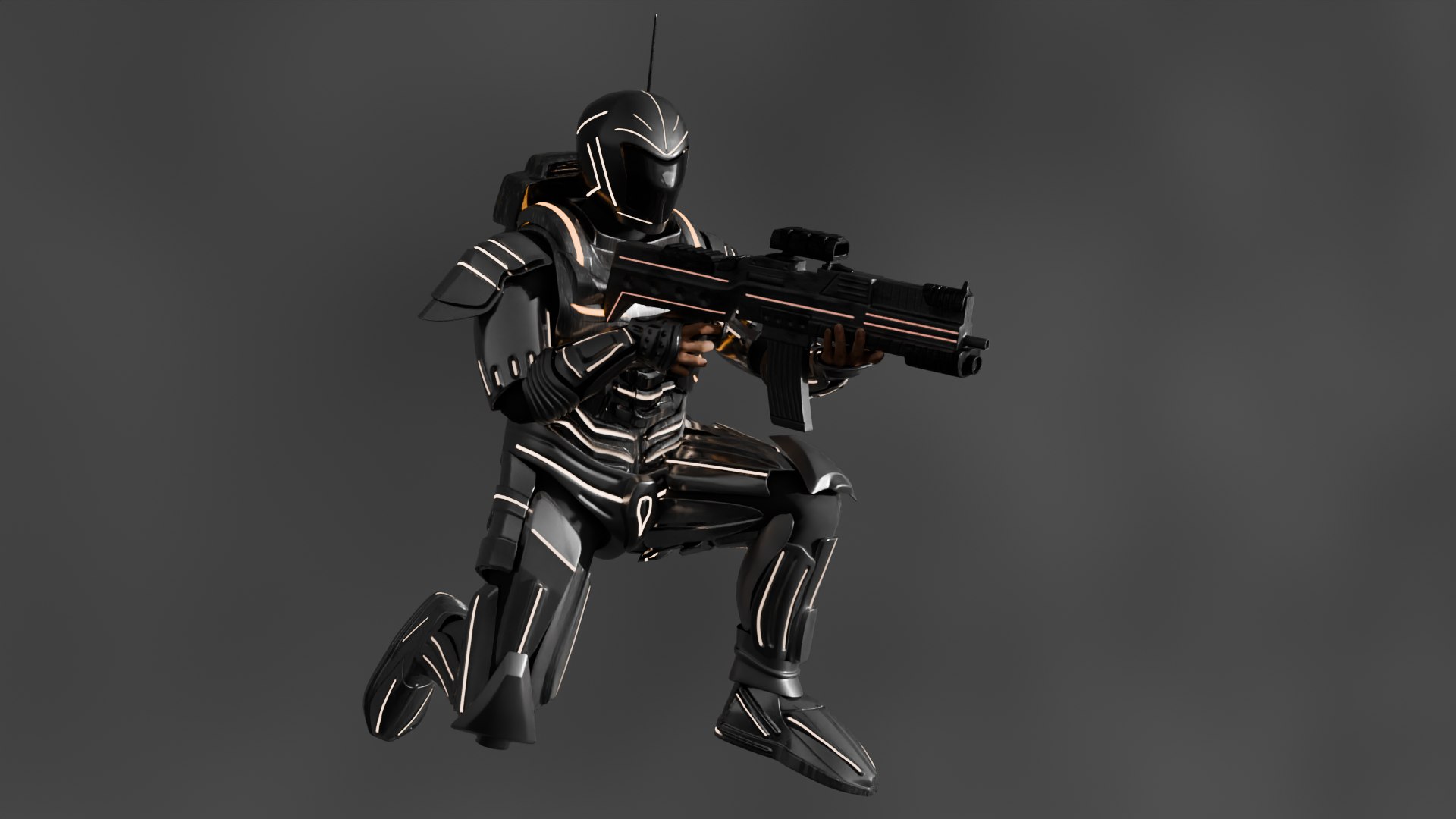 3D Model Futuristic Soldier - TurboSquid 2273300