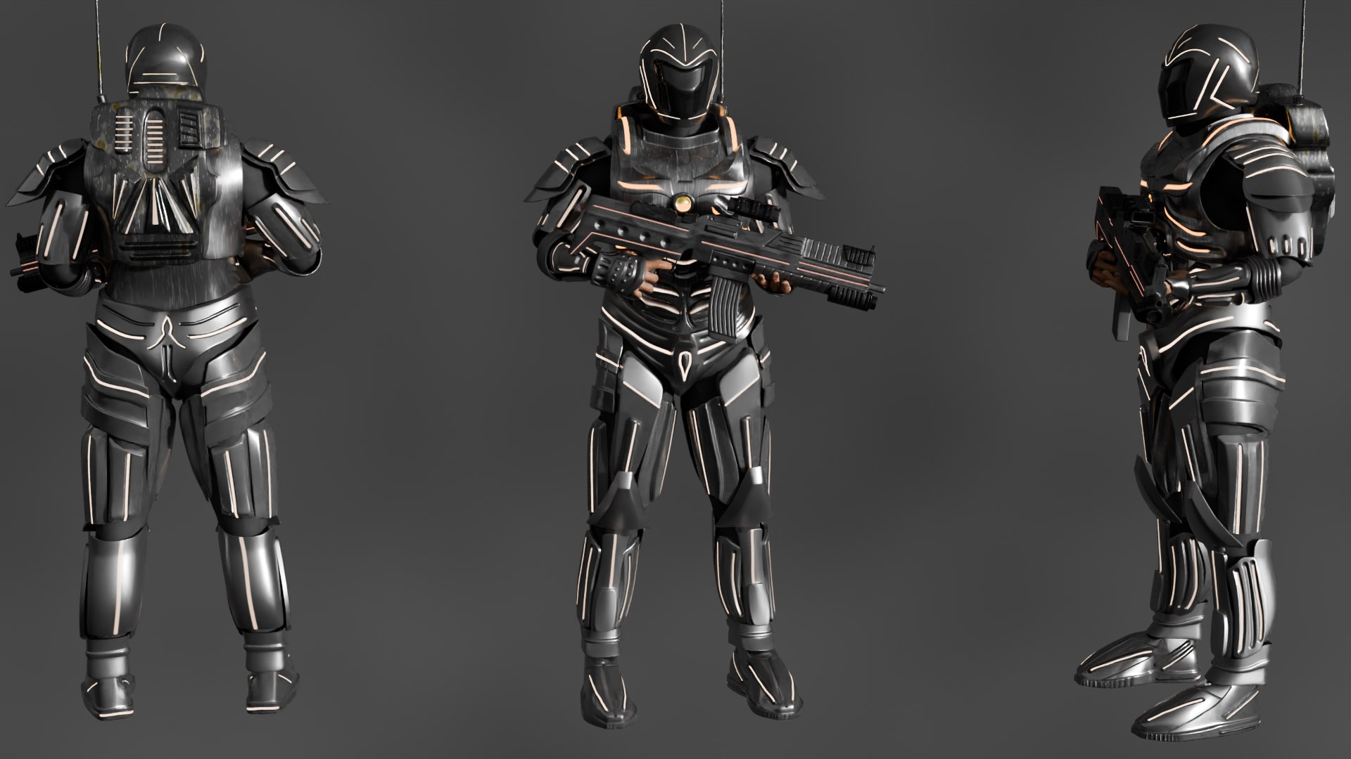 3D Model Futuristic Soldier - TurboSquid 2273300