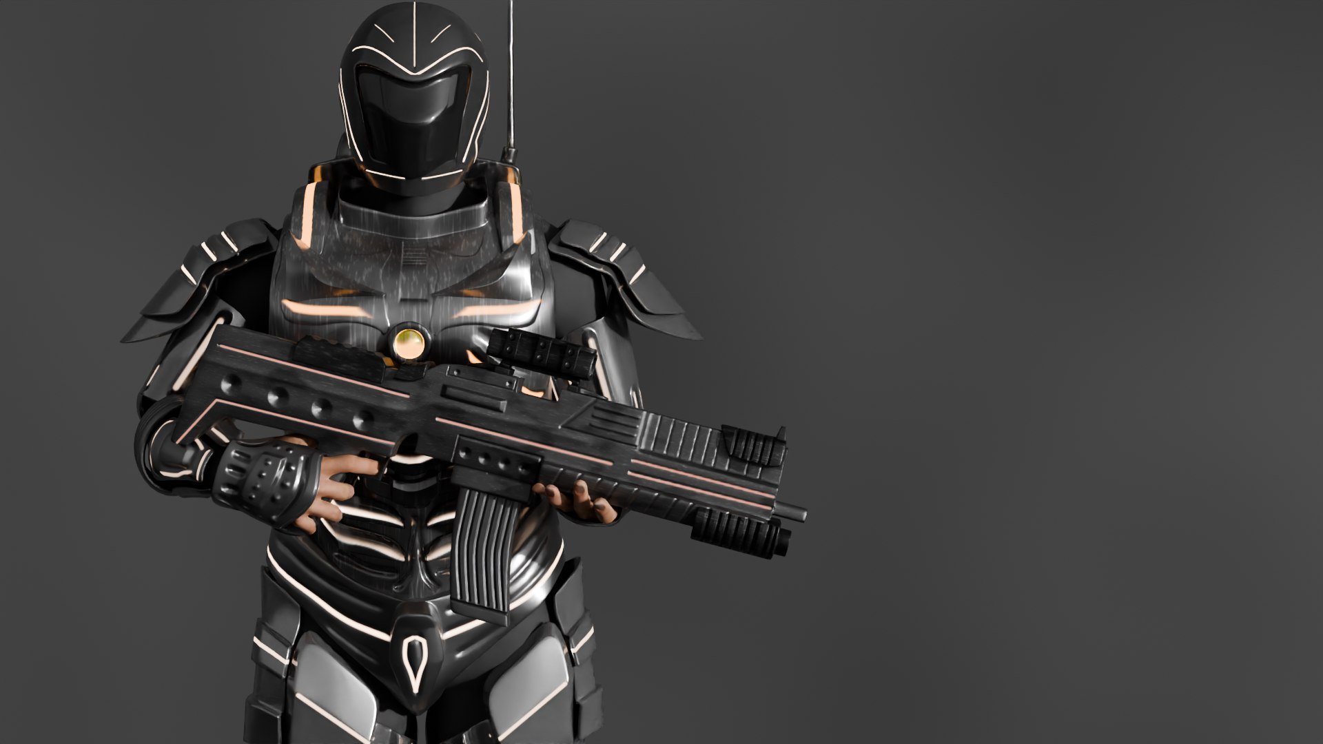 3D Model Futuristic Soldier - TurboSquid 2273300