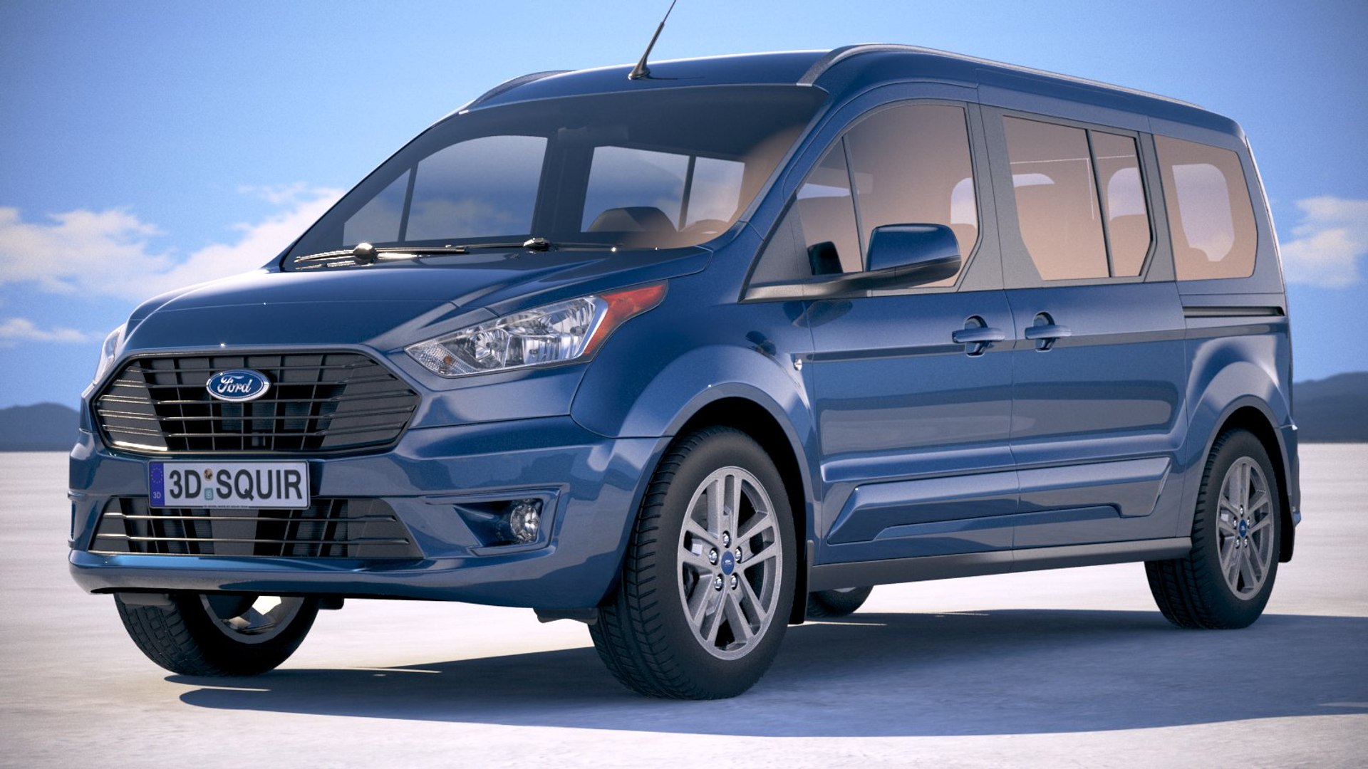 3D Model Transit Connect Wagon - TurboSquid 1285033