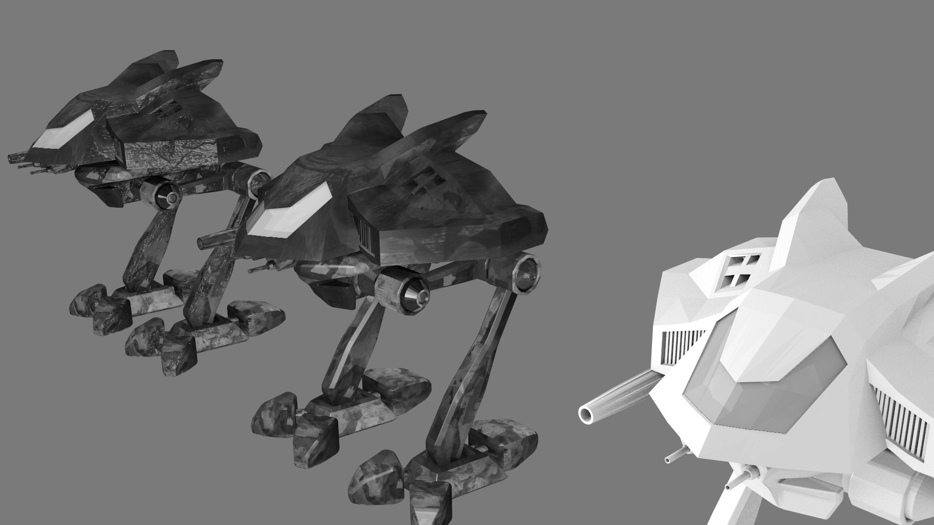 Bipedal Mech 3d Blend