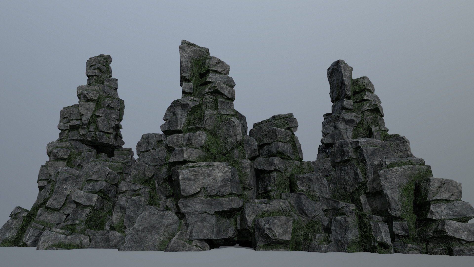 3D Cliff Rocks Model - TurboSquid 2040576