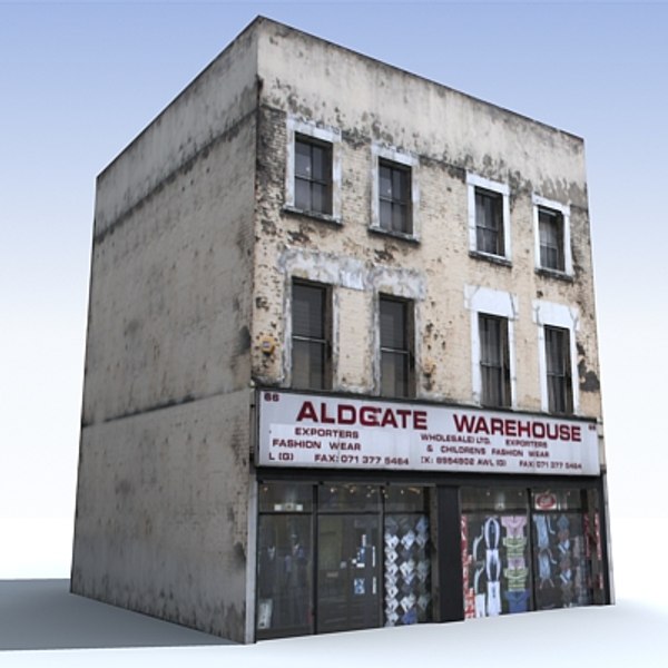 3D 3ds Max building low polygon