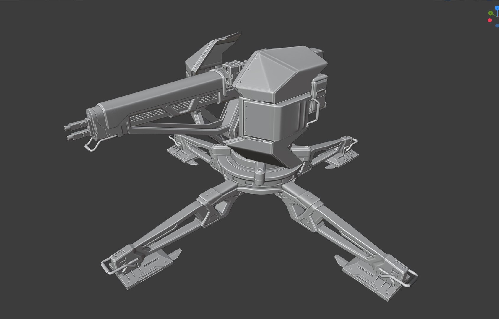 3D turret sci-fi - TurboSquid 1701459