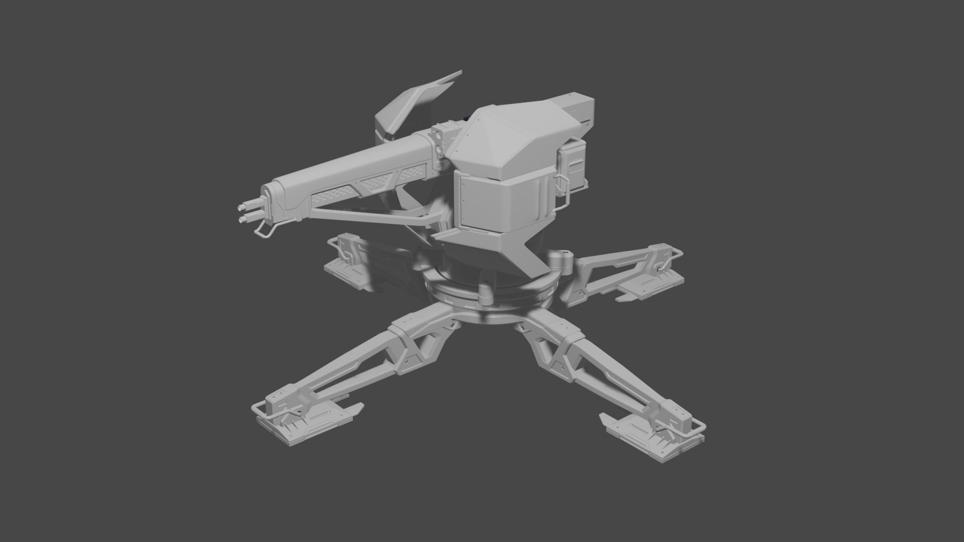 3D turret sci-fi - TurboSquid 1701459