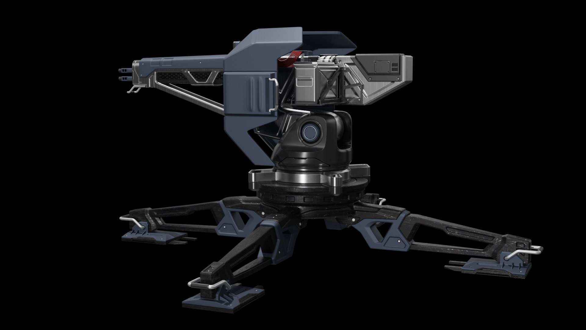 3D turret sci-fi - TurboSquid 1701459