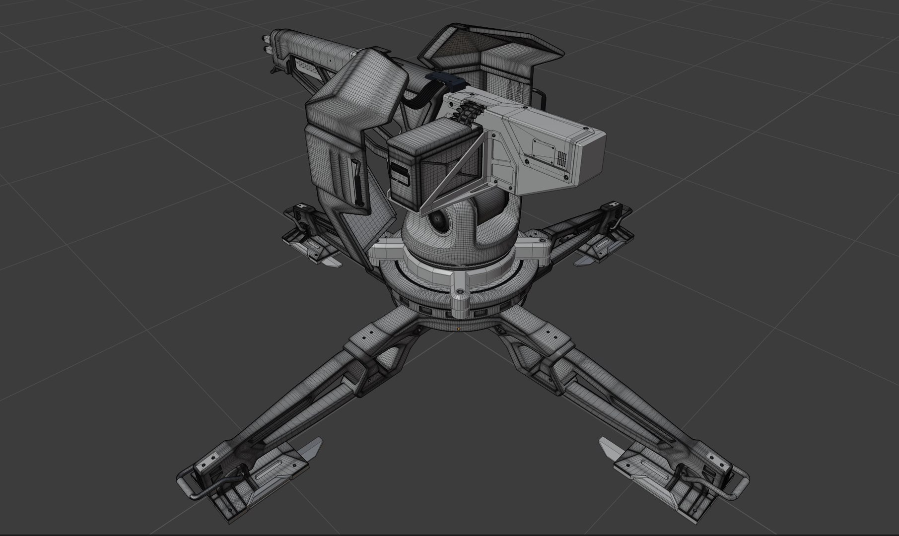 3D turret sci-fi - TurboSquid 1701459