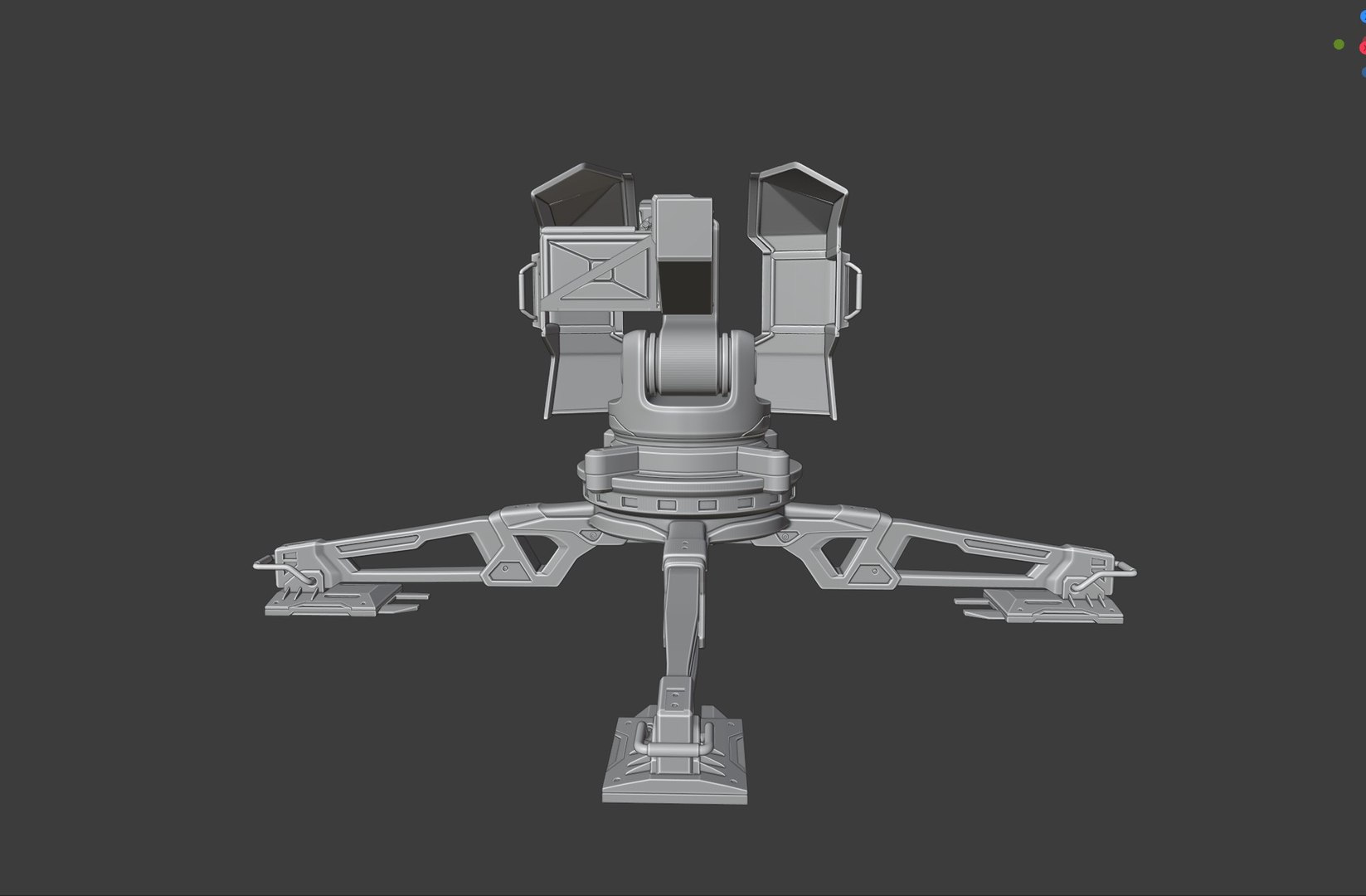 3D turret sci-fi - TurboSquid 1701459