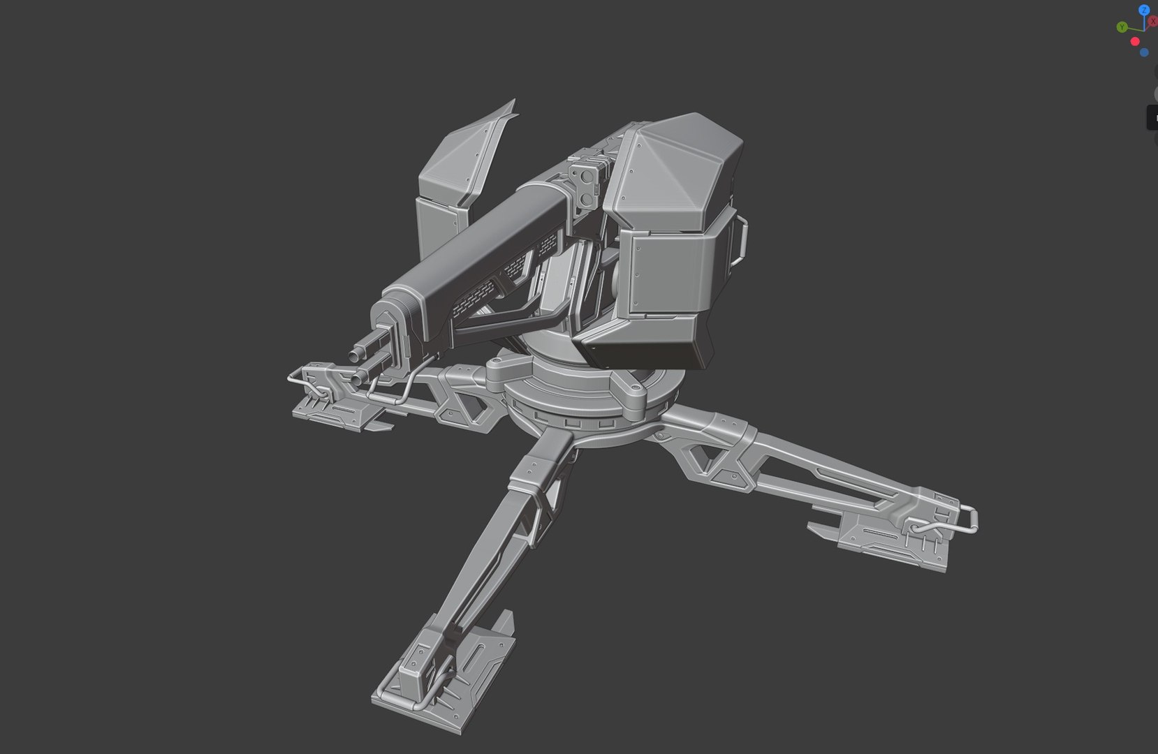 3D turret sci-fi - TurboSquid 1701459