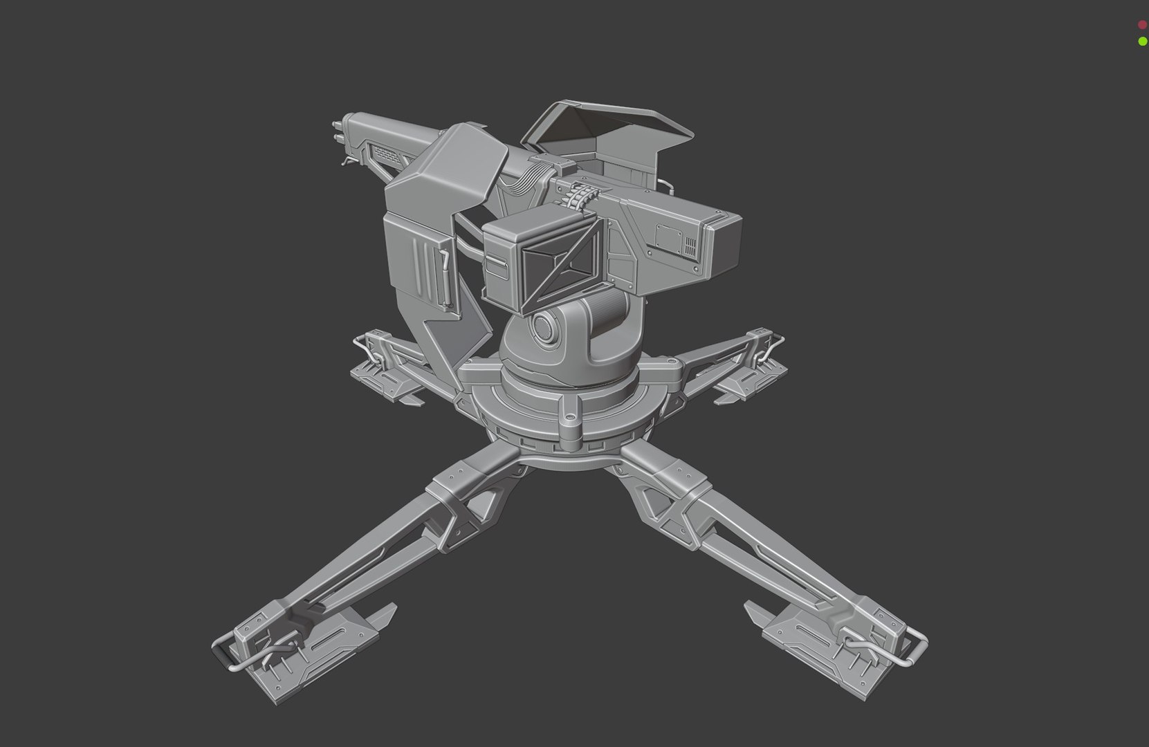 3D turret sci-fi - TurboSquid 1701459