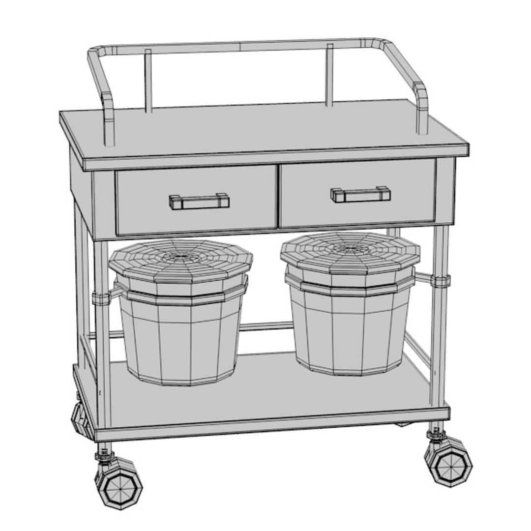 hospital tables 3d model