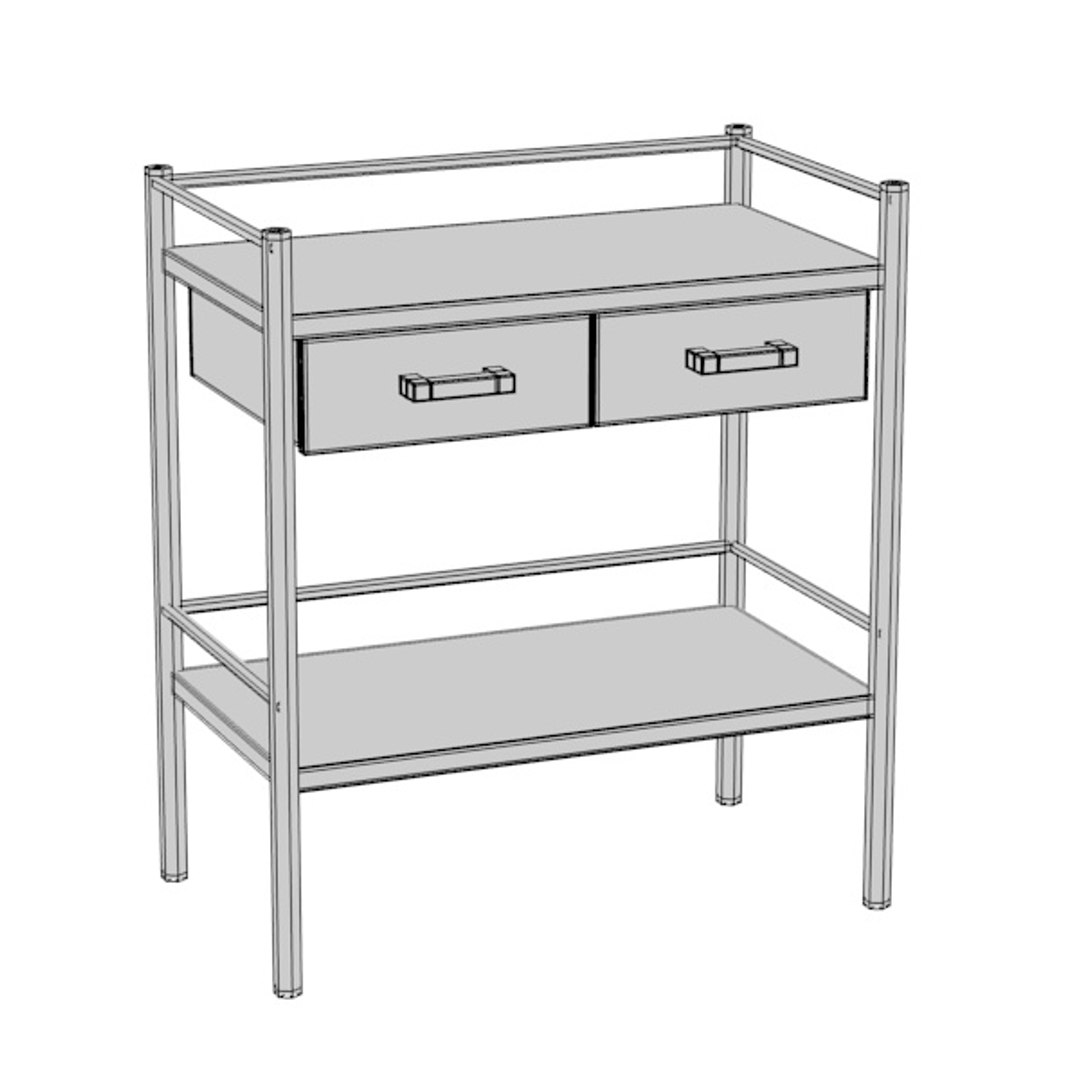 hospital tables 3d model