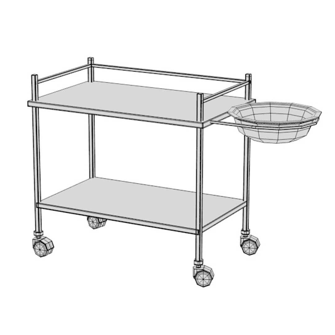 hospital tables 3d model