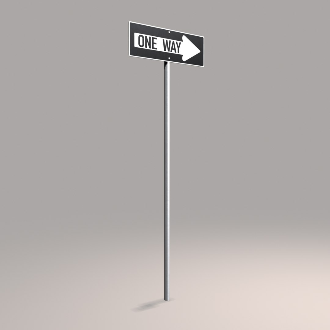 Street Sign Way 3d Max