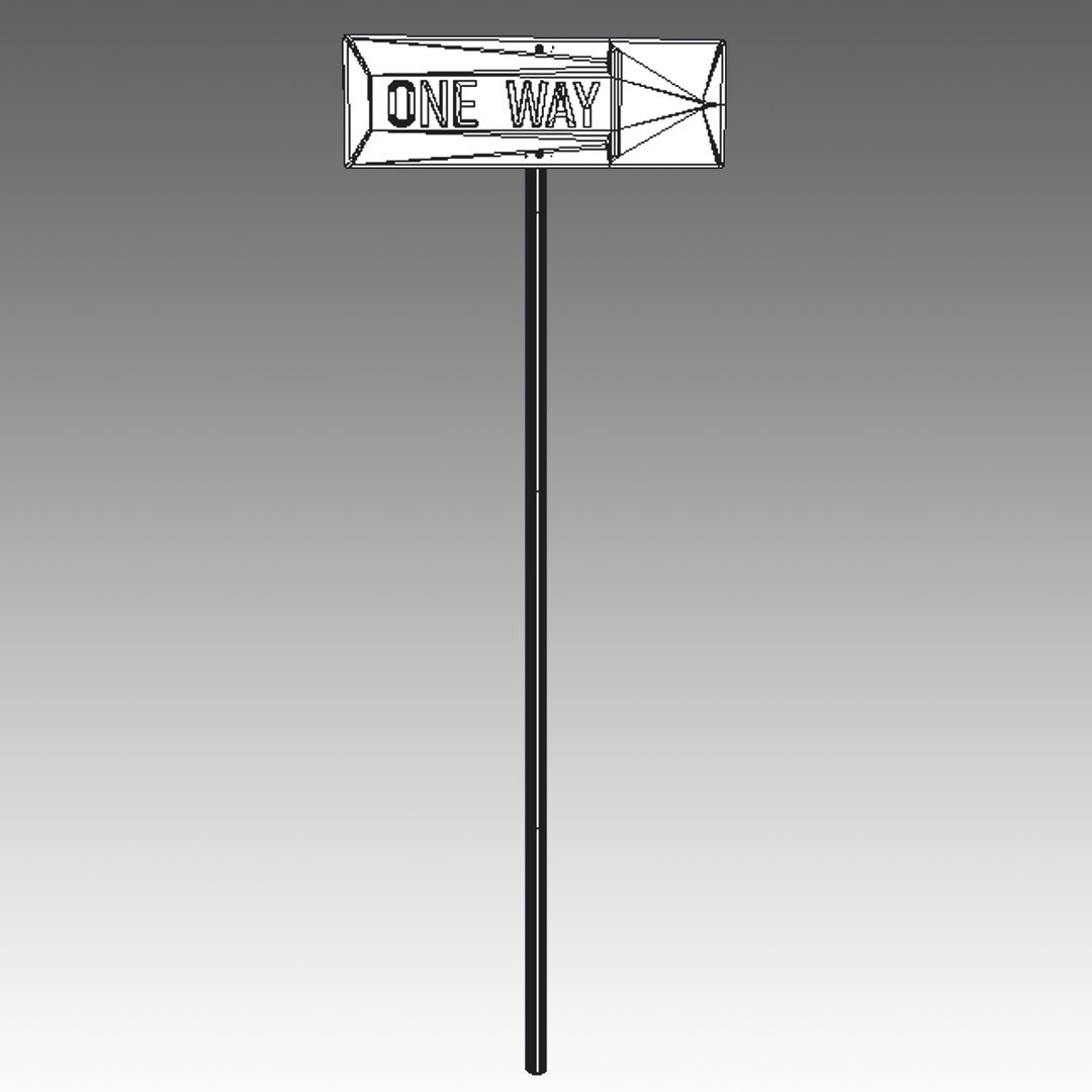 Street Sign Way 3d Max