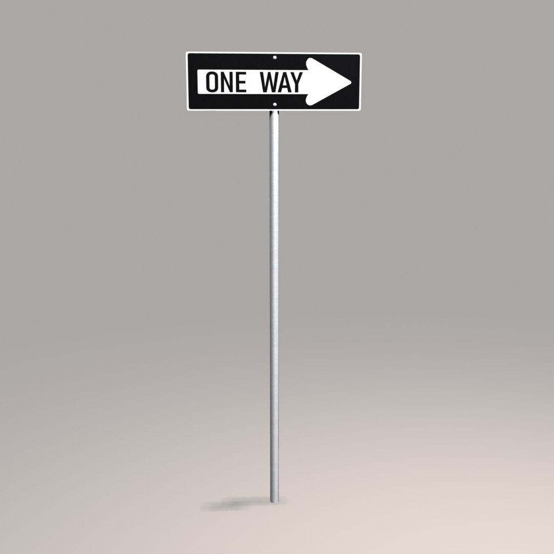 Street Sign Way 3d Max