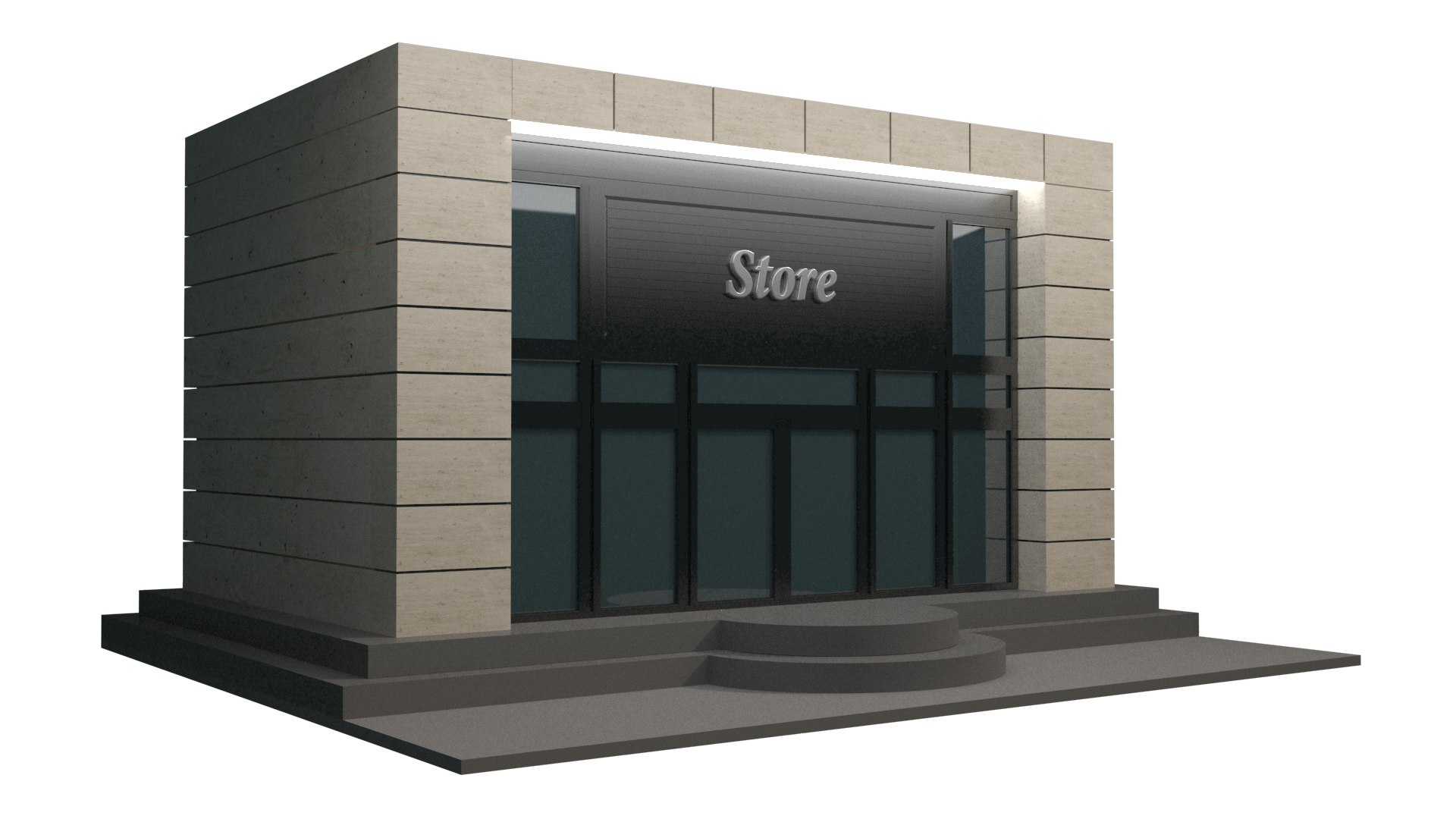 Store Front V11 3D Model - TurboSquid 2103922