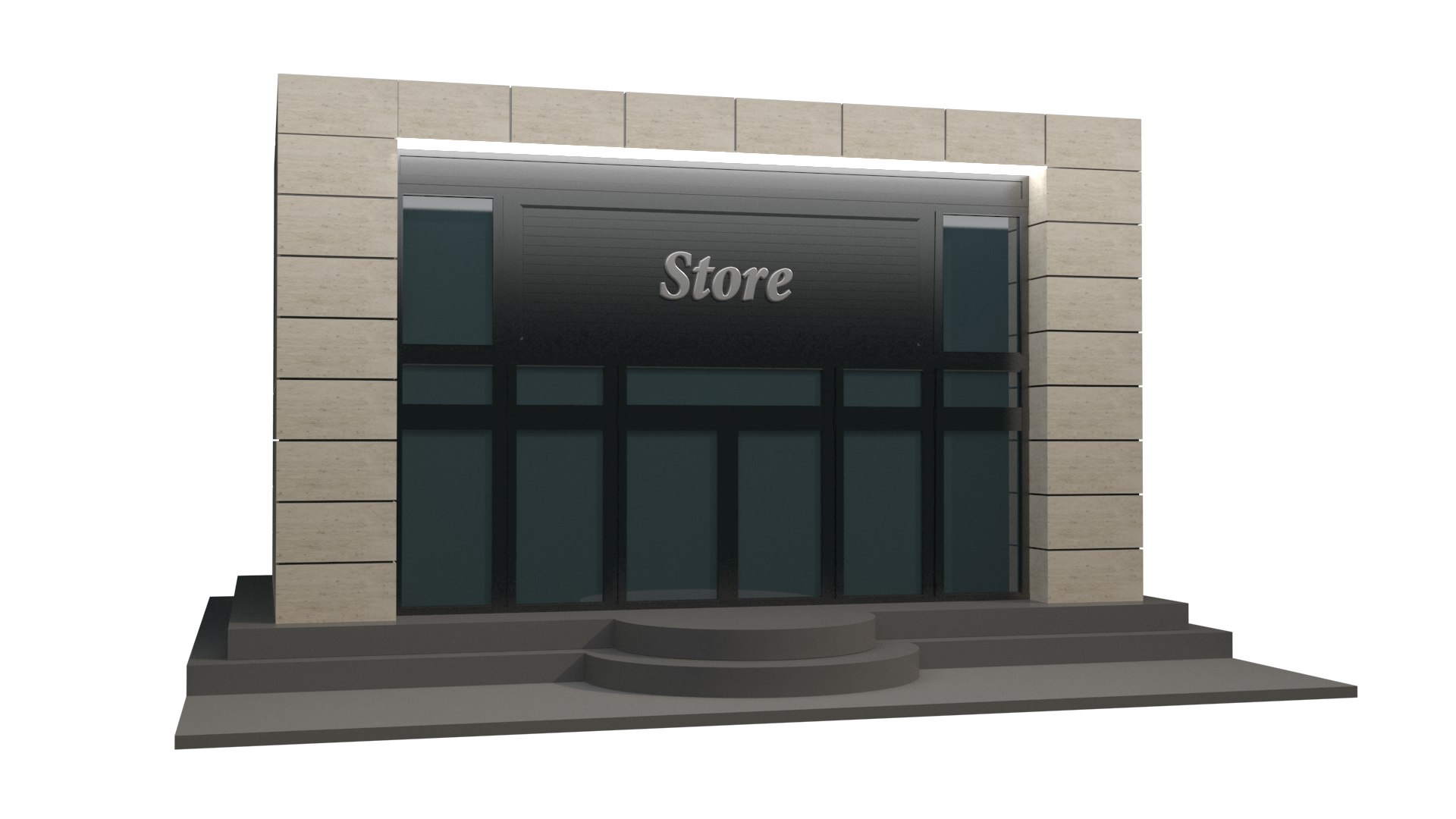 Store Front V11 3D Model - TurboSquid 2103922