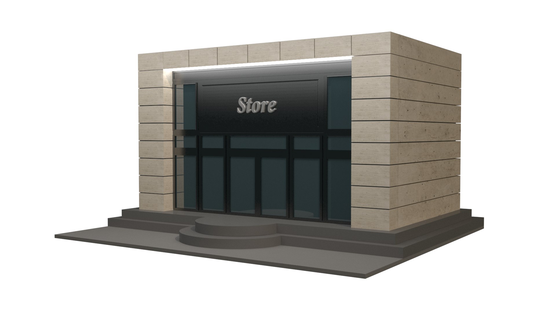 Store Front V11 3D Model - TurboSquid 2103922