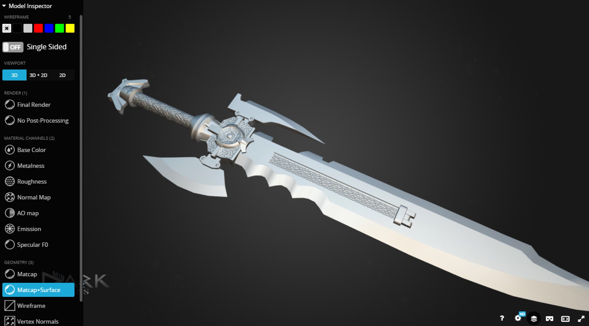 Viking Sci-Fi Fantasy Blade 3D Model - TurboSquid 2287298