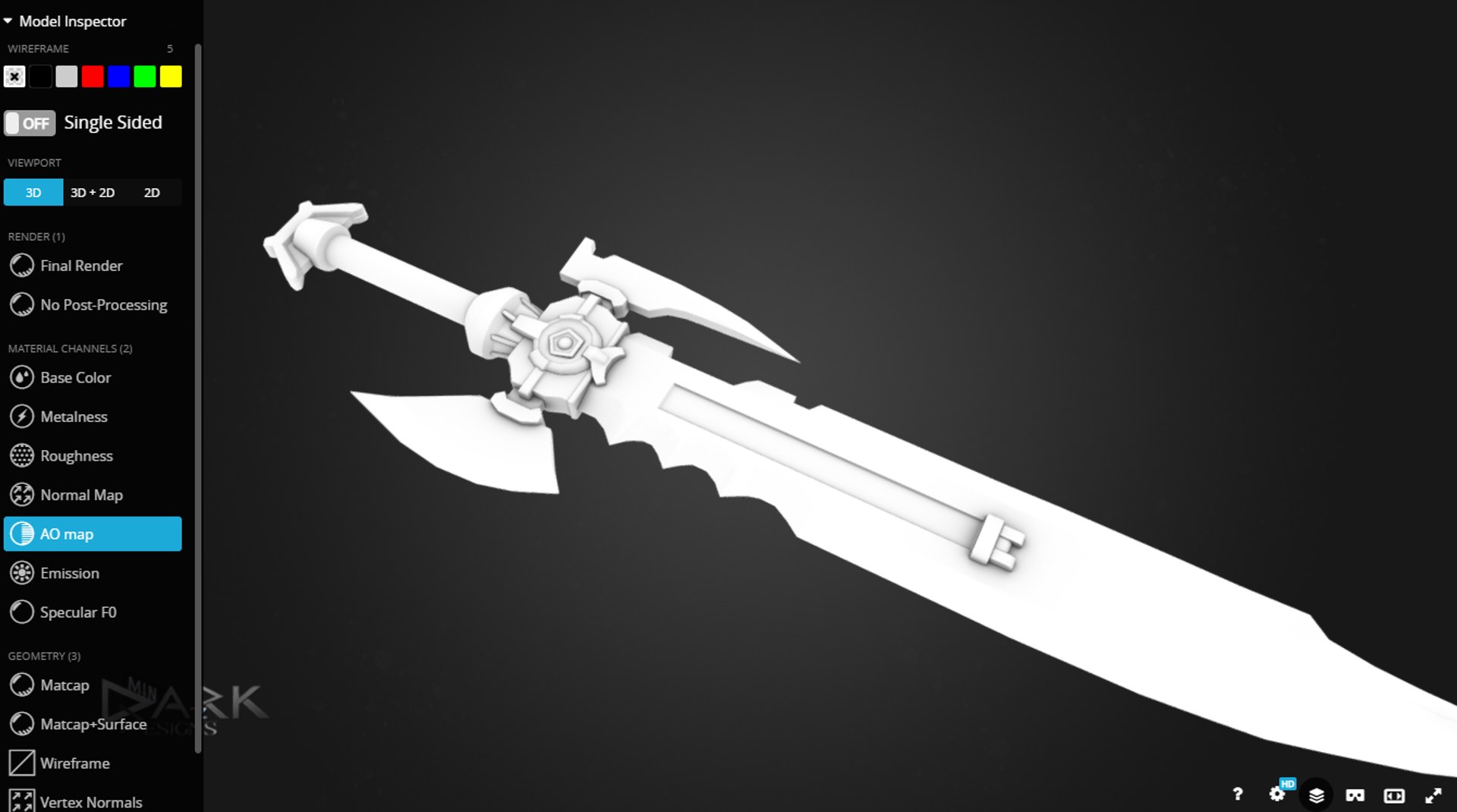 Viking Sci-Fi Fantasy Blade 3D Model - TurboSquid 2287298