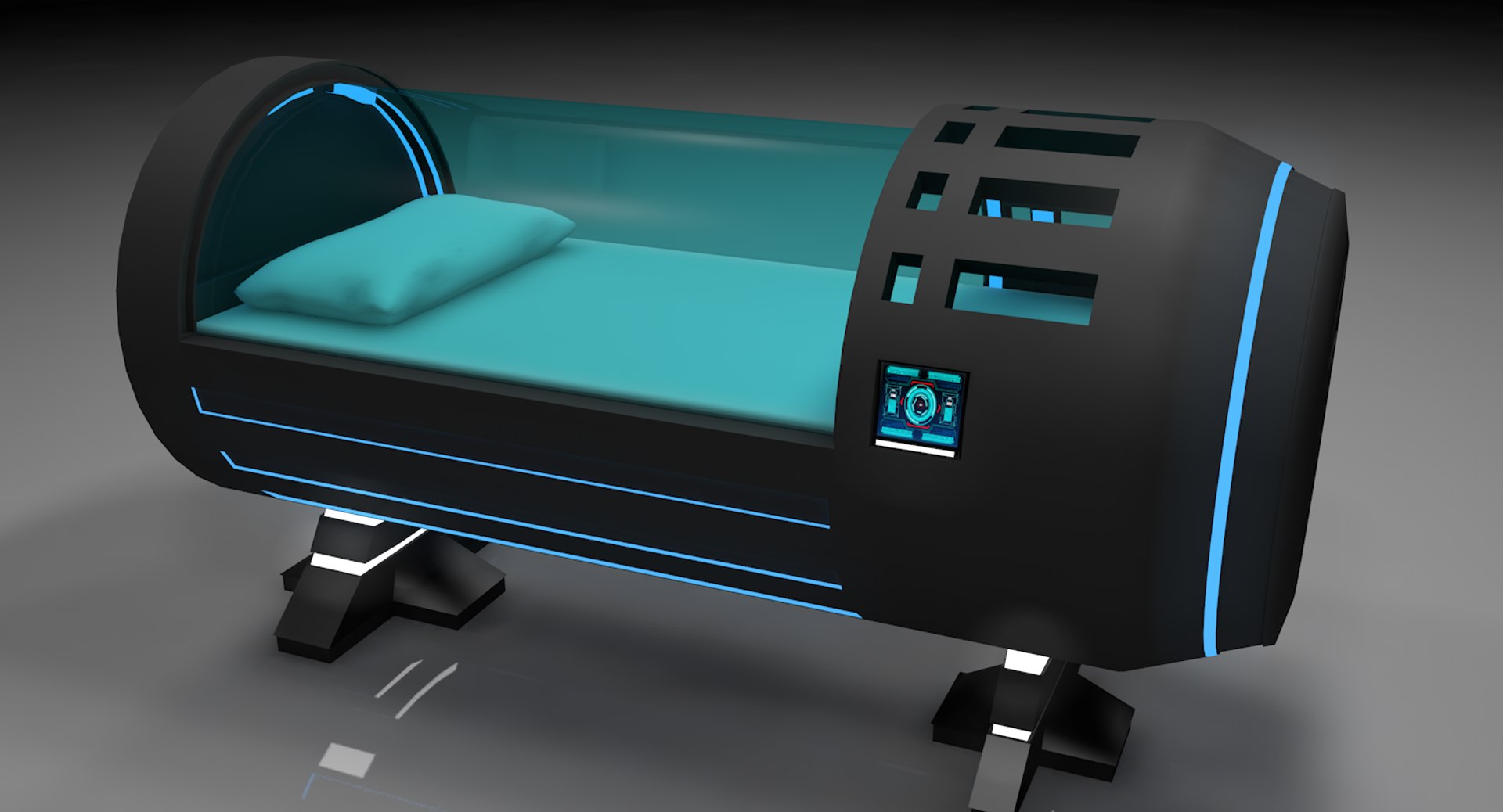 3D Sci Fi Bed - TurboSquid 1542766