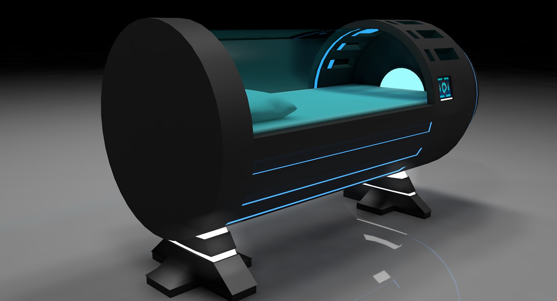 3D Sci Fi Bed - TurboSquid 1542766
