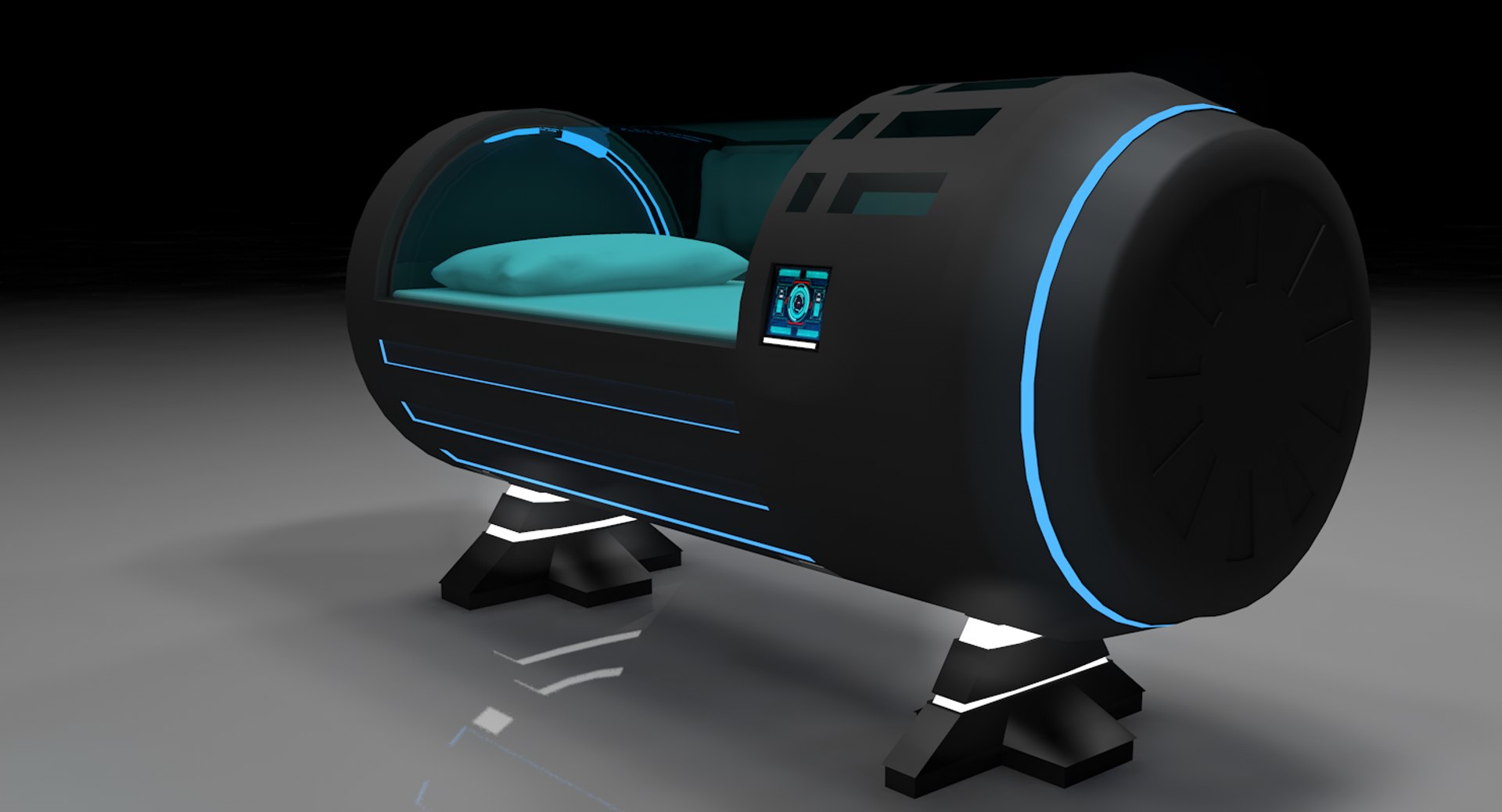 3D Sci Fi Bed - TurboSquid 1542766