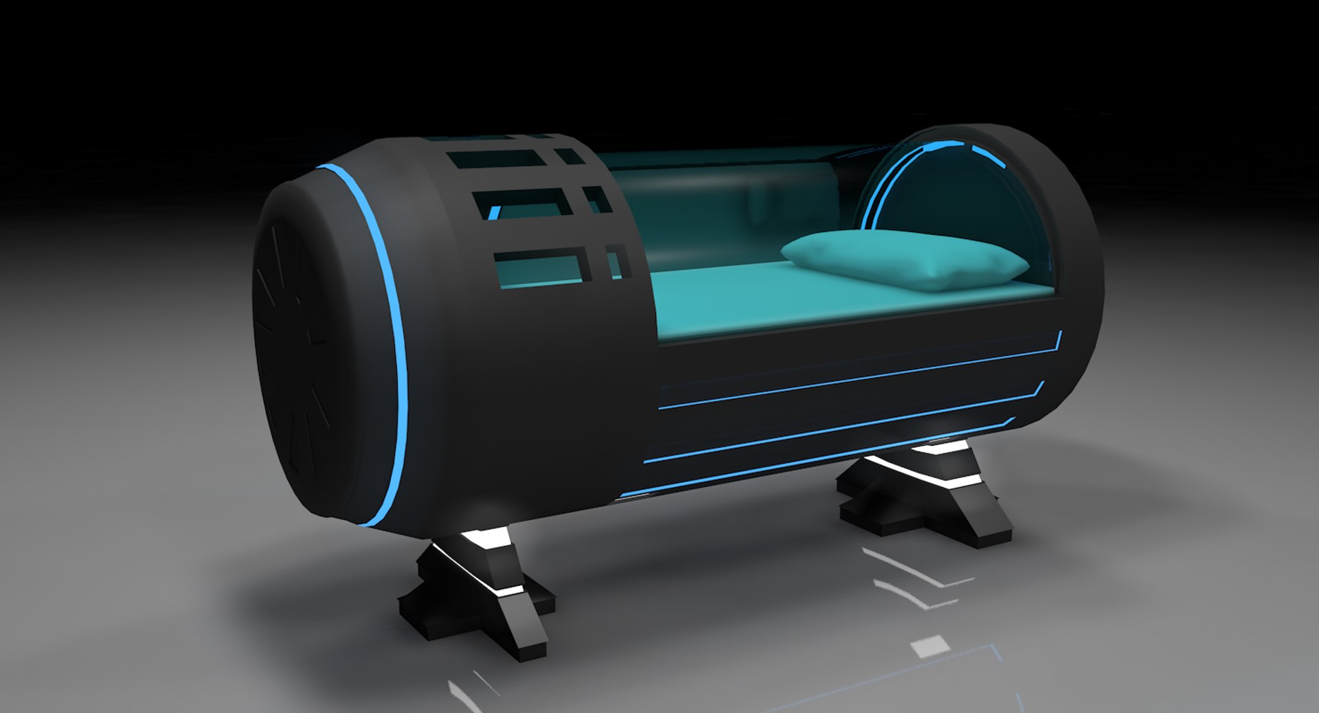 3D Sci Fi Bed - TurboSquid 1542766