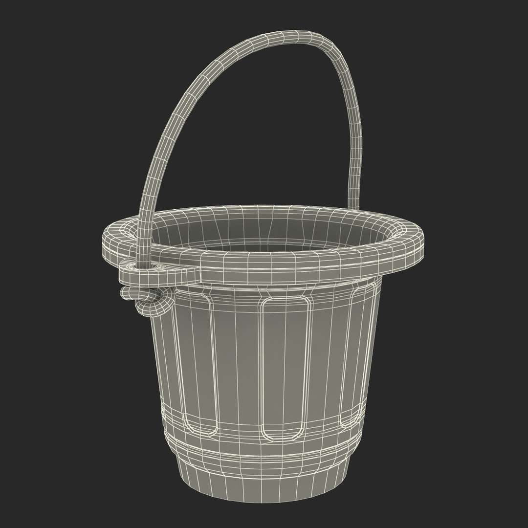3d model toy bucket modeled