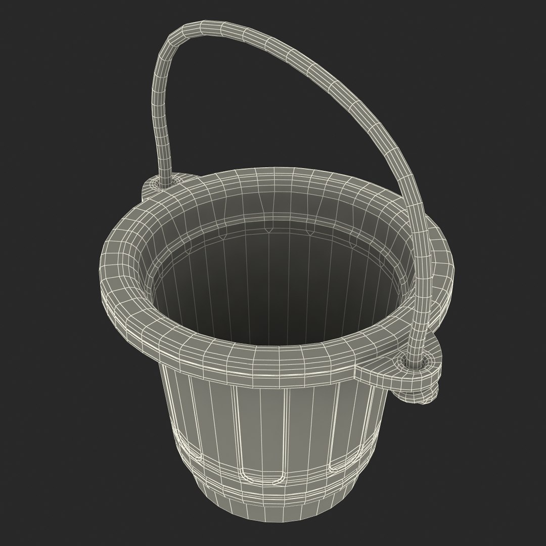 3d model toy bucket modeled