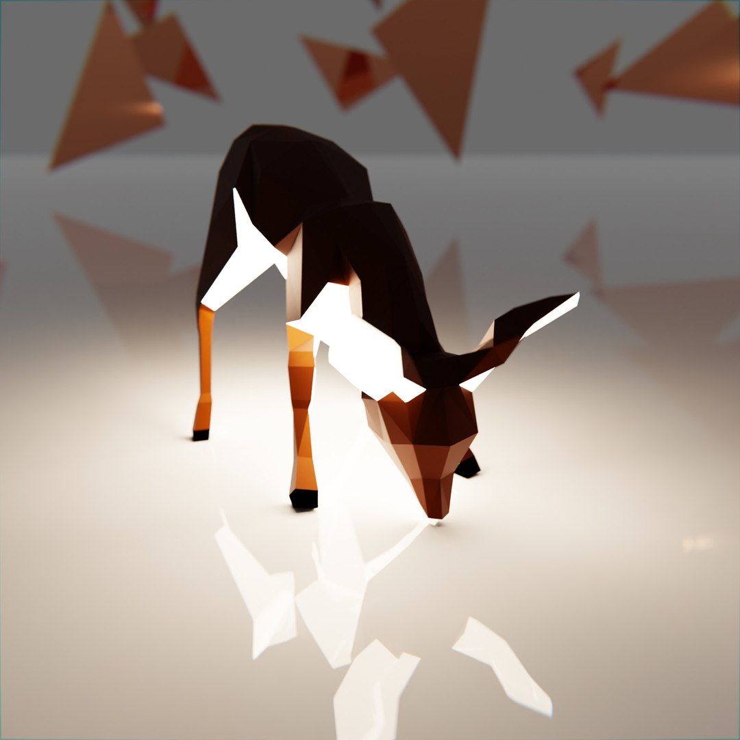 3D Model LowPolyFawn - TurboSquid 1954117