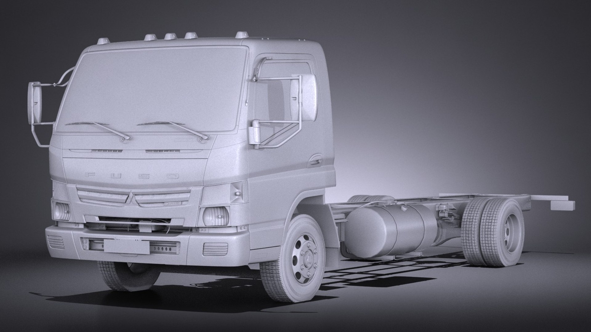 3d model mitsubishi fuso chassis