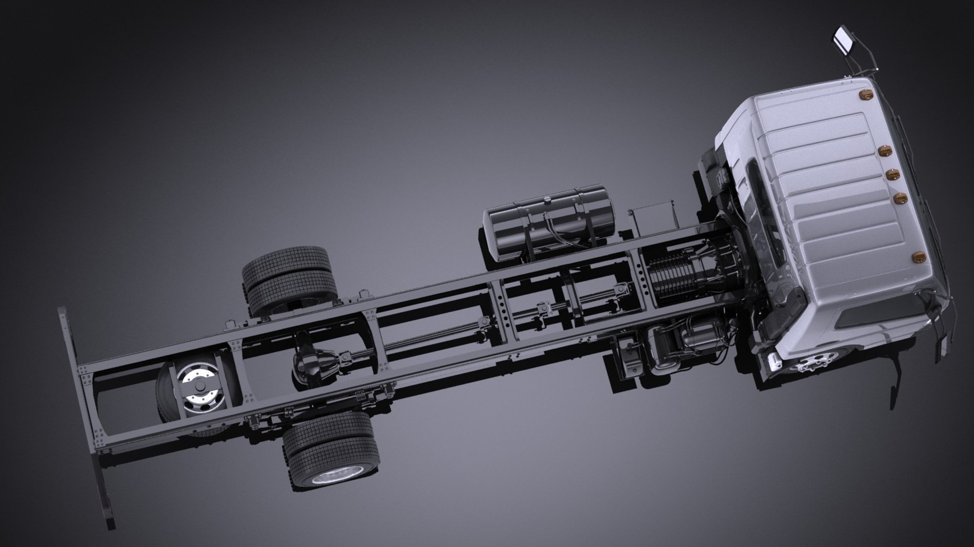 3d model mitsubishi fuso chassis