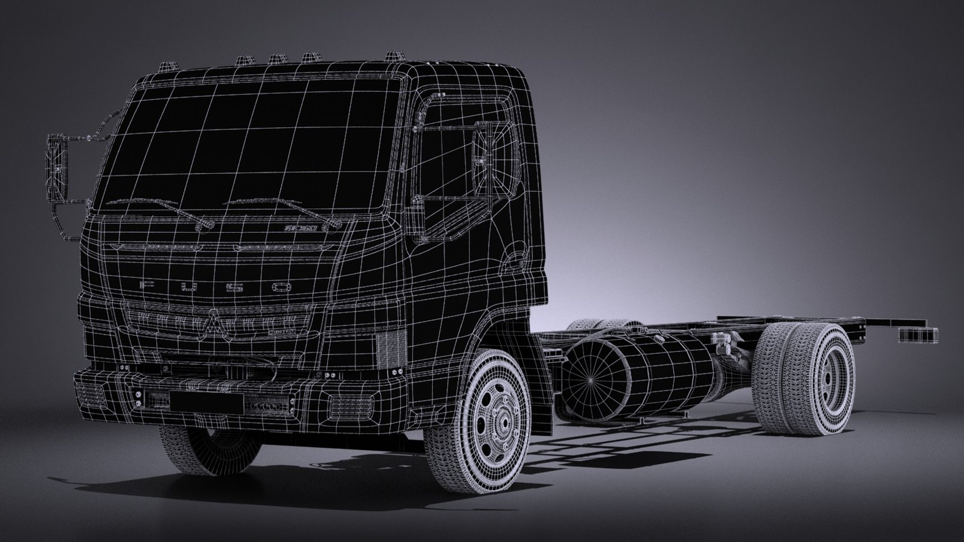 3d model mitsubishi fuso chassis