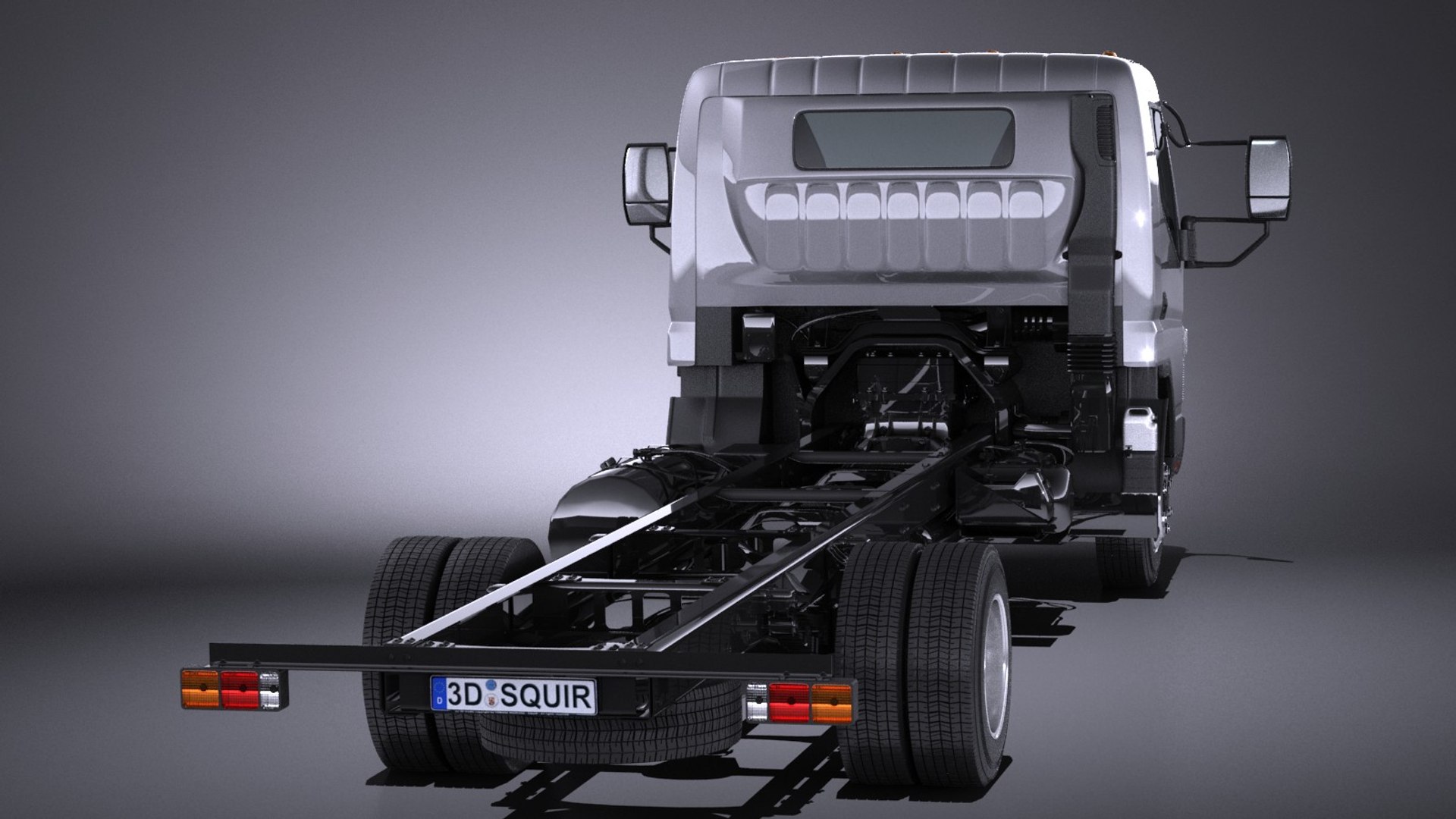 3d model mitsubishi fuso chassis
