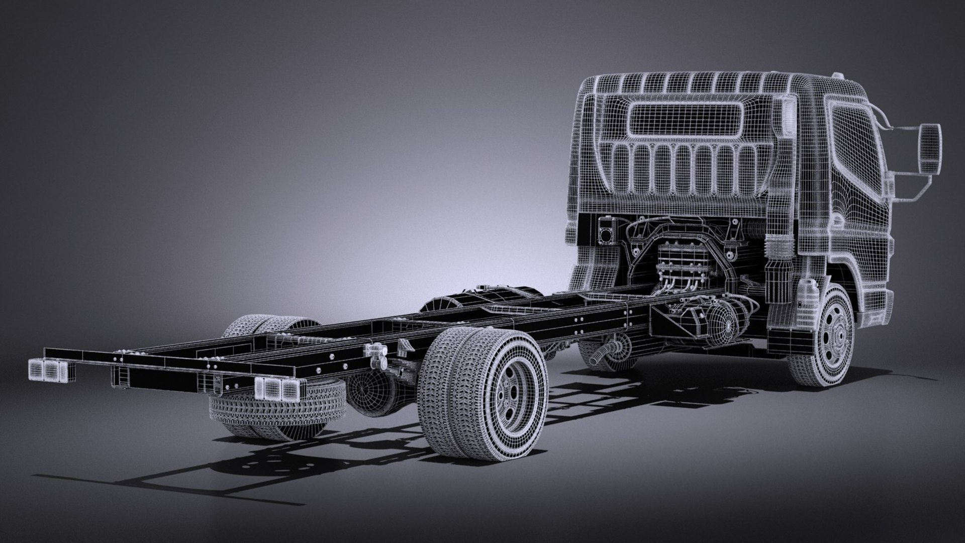3d model mitsubishi fuso chassis