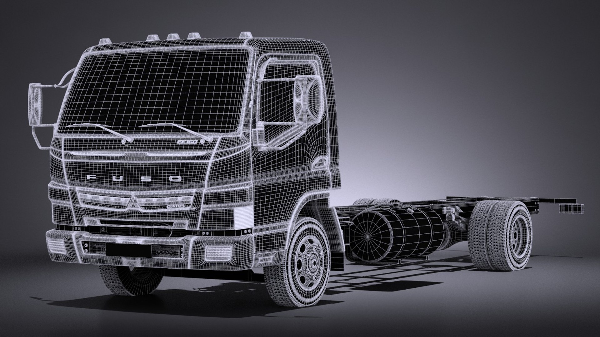 3d model mitsubishi fuso chassis