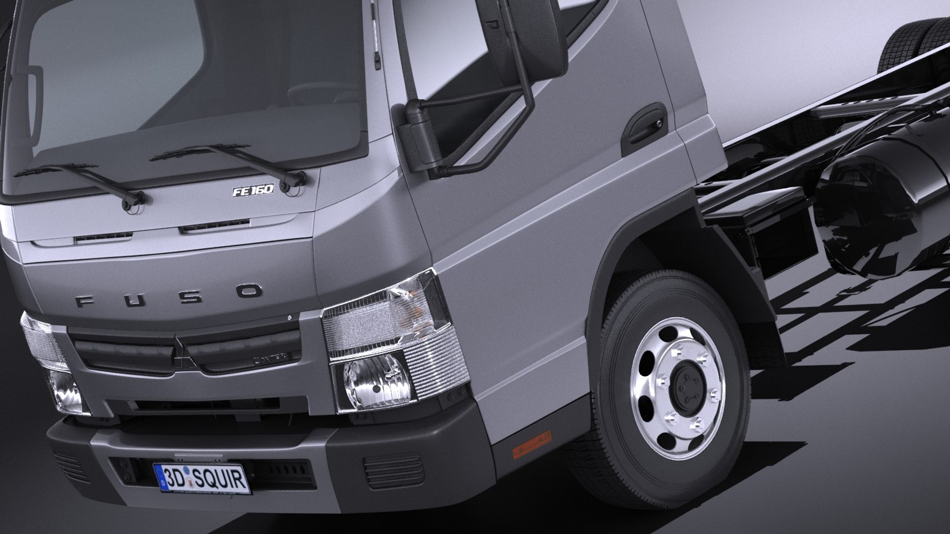 3d model mitsubishi fuso chassis