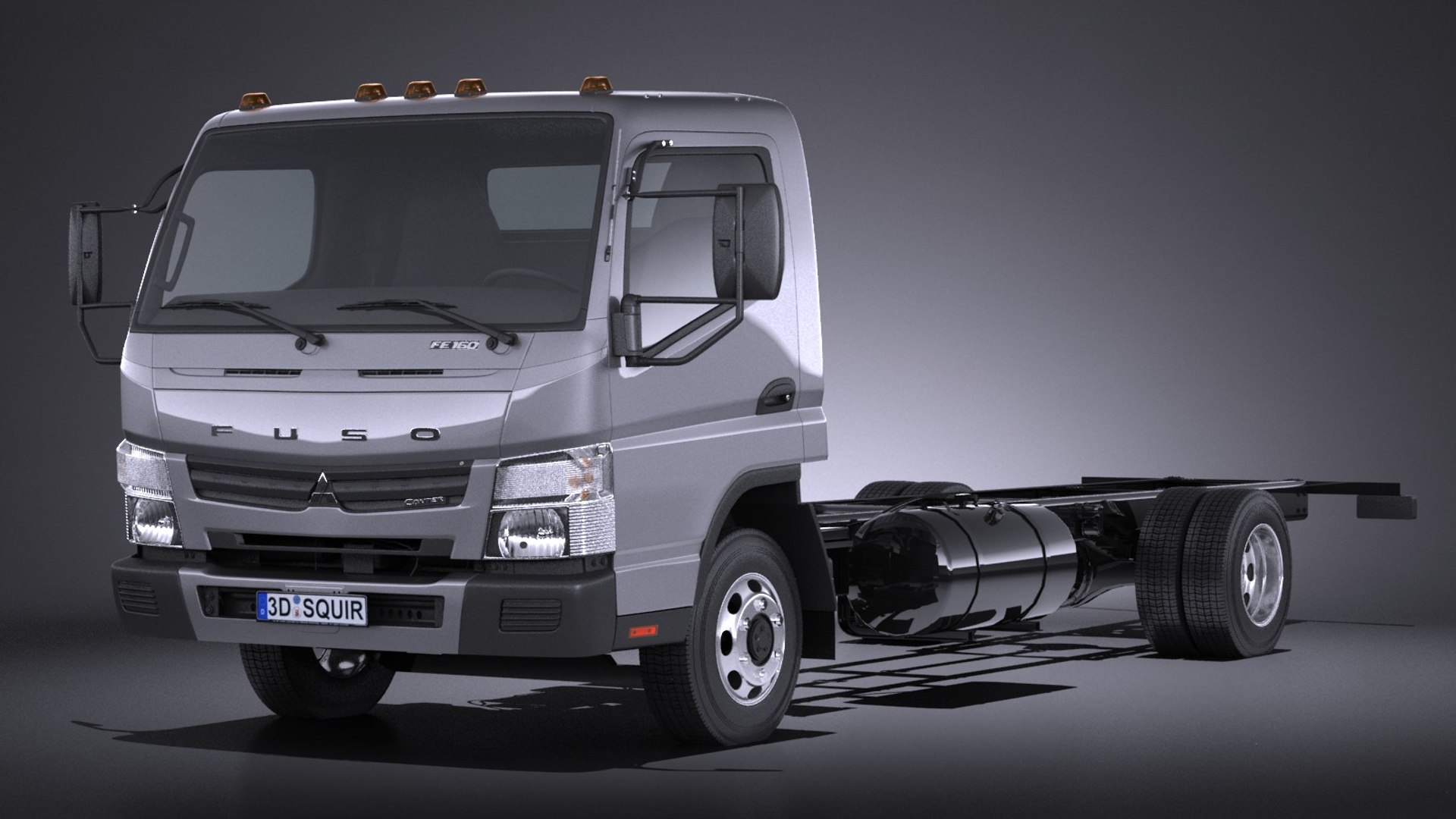 3d model mitsubishi fuso chassis