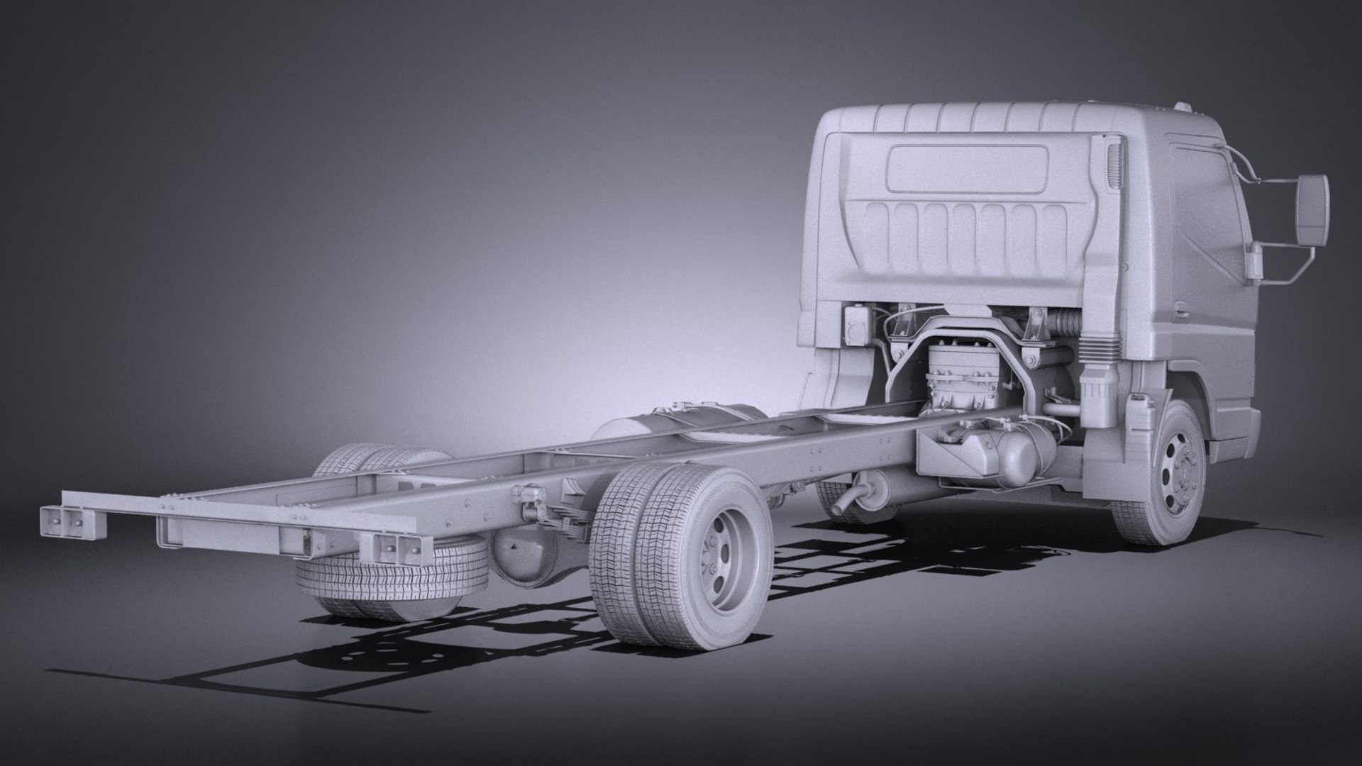 3d model mitsubishi fuso chassis