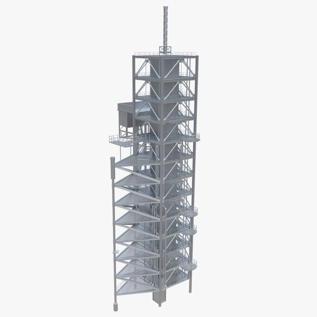 Rocket launch tower 3D model - TurboSquid 1605533